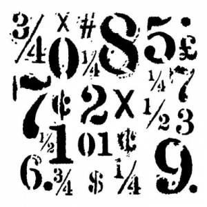13 Arts Stencil - Young and Free - Big Numbers | Thats Crafty