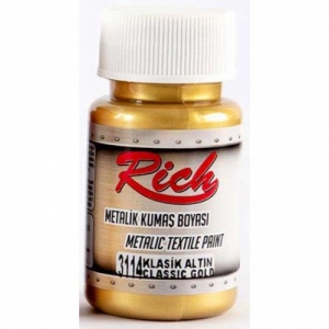 Rich Hobby Metallic Fabric Paint - Classic Gold | Thats Crafty