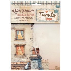 Stamperia A6 Rice Paper Backgrounds - Family - DFSAK6049 | Thats Crafty