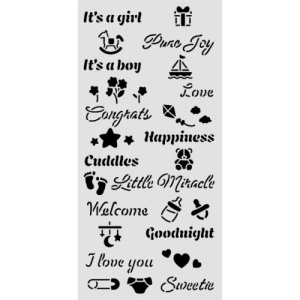 Stamperia Stencil - Baby - Quotes - KSTDL144 | Thats Crafty