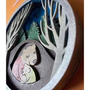 That's Crafty! Surfaces MDF Layering Ornament - Bears | Thats Crafty