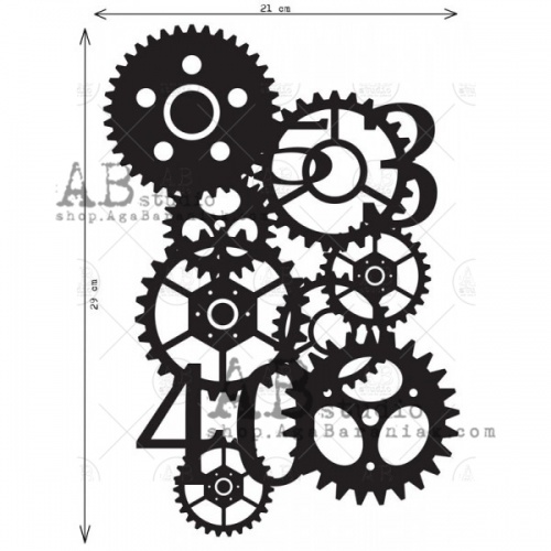 AB Studio Chipboard - Numbered Cogs | Thats Crafty