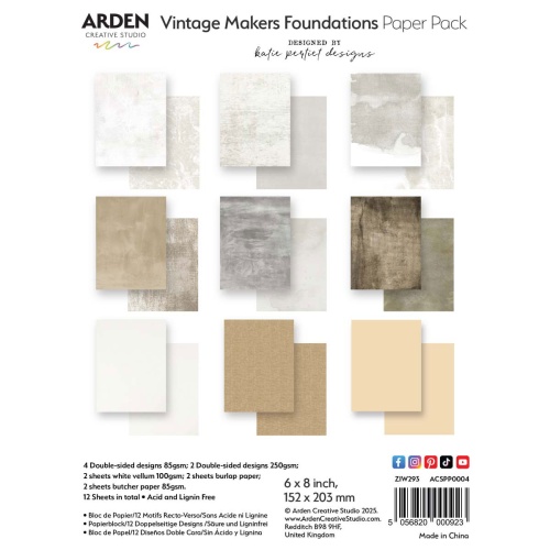 Arden Creative Studio 6in x 8in Paper Pad - Laurel Grove - ACSPP0014 ...