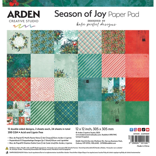 Arden Creative Studio 12in x 12in Paper Pad - Laurel Grove - ACSPP0012 ...