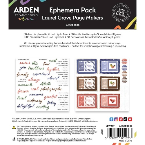 Arden Creative Studio Page Starters Ephemera Pack - ACSEP0003 | Thats Crafty