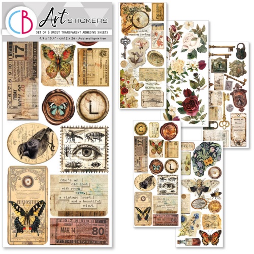 Ciao Bella Art Stickers - Cabinet of Curiosities - CBI001 | Thats Crafty