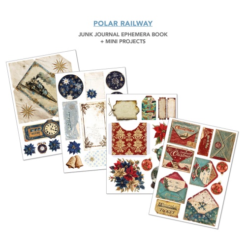Ciao Bella Junk Journal Ephemera Book - Polar Railway - CBB018 | Thats ...