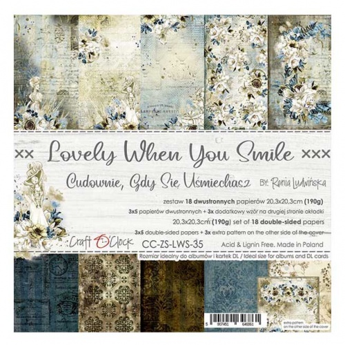 Craft O'Clock 6x6 Paper Pack - Lovely When You Smile | Thats Crafty