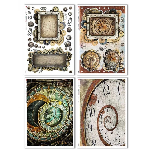 Paper Designs Rice Paper Collection - Time | Thats Crafty