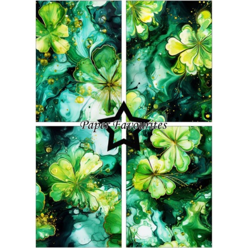 Paper Favourites A5 Paper Pack - Alcohol Ink - Lucky Clover - PFA138 ...