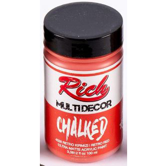 Rich Hobby Chalked Paint - Retro Red | Thats Crafty
