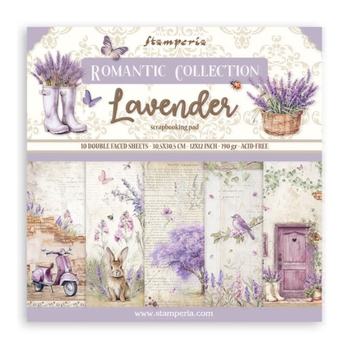Stamperia Double Sided 12in x 12in Paper Pad - Lavender - SBBL155 ...