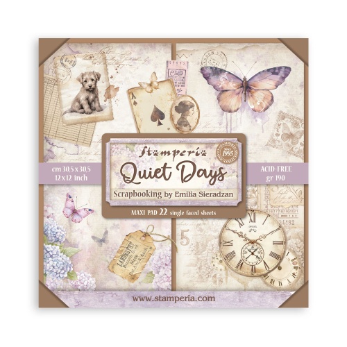 Stamperia Single Sided 12in x 12in Paper Pad - Quiet Days - SBBXLB31 ...