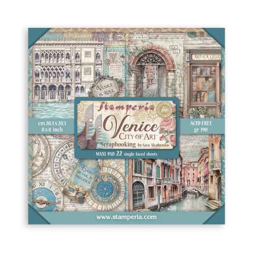 Stamperia Single Sided 12in x 12in Paper Pad - Venice City of Art ...