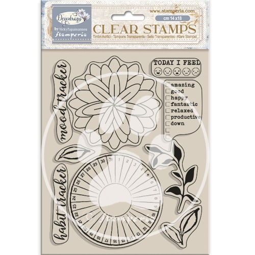 Stamperia Acrylic Stamp Set - Dewdrops - Habit Tracker - WTK205 | Thats ...