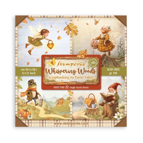 Stamperia Single Sided 12in x 12in Paper Pad - Whispering Woods ...