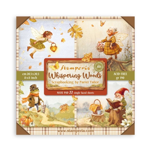 Stamperia Double Sided 8in x 8in Paper Pad - Whispering Woods - SBBS131 ...