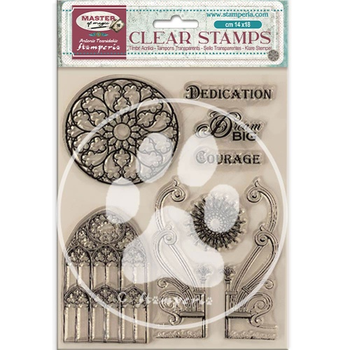 Stamperia Acrylic Stamp Set - Master of Magic - Gothic Elements ...