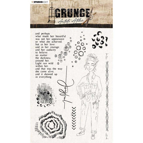Studio Light Grunge Artist's Atelier Collection Clear Stamp Set ...