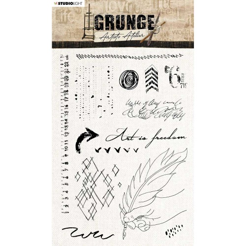 Studio Light Grunge Artist's Atelier Collection Clear Stamp Set ...