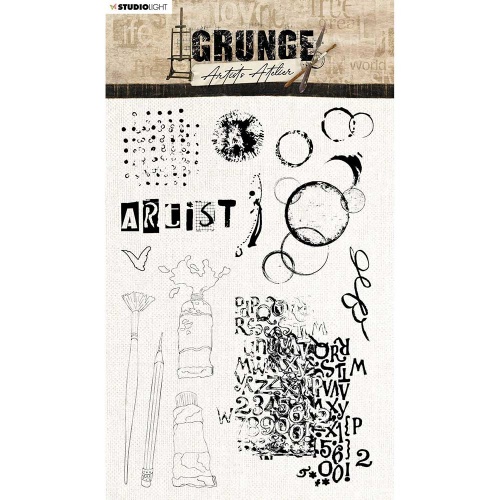 Studio Light Grunge Artist's Atelier Collection Clear Stamp Set ...