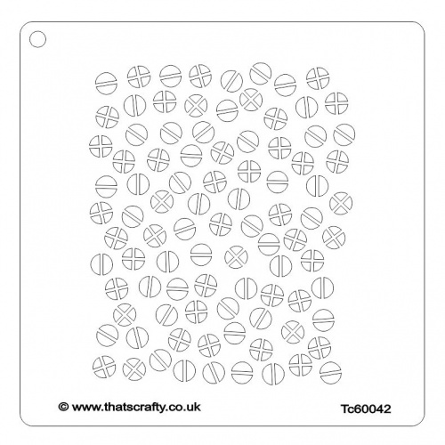 That's Crafty! Dinky Stencil - Screwheads - TC052 | Thats Crafty