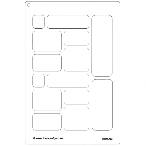 That's Crafty! A4 Stencil - Rectangles - TC40003 | Thats Crafty