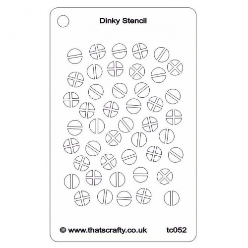 That's Crafty! Dinky Stencil - Screwheads - TC052 | Thats Crafty