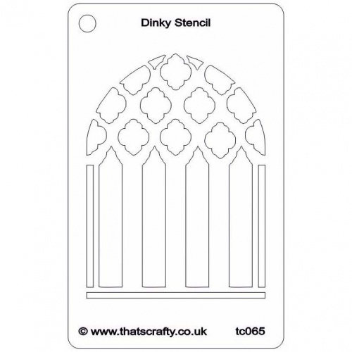 That's Crafty! Dinky Stencil - Church Window - TC065 | Thats Crafty