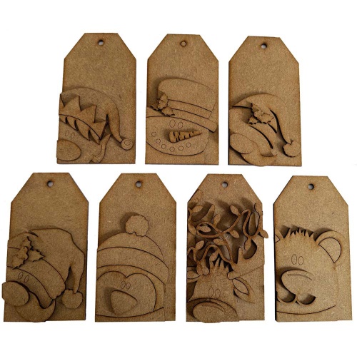 That's Crafty! Surfaces MDF Christmas Characters Tags | Thats Crafty