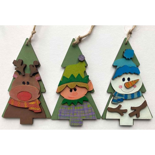 That's Crafty! Surfaces MDF Christmas Characters Trees | Thats Crafty