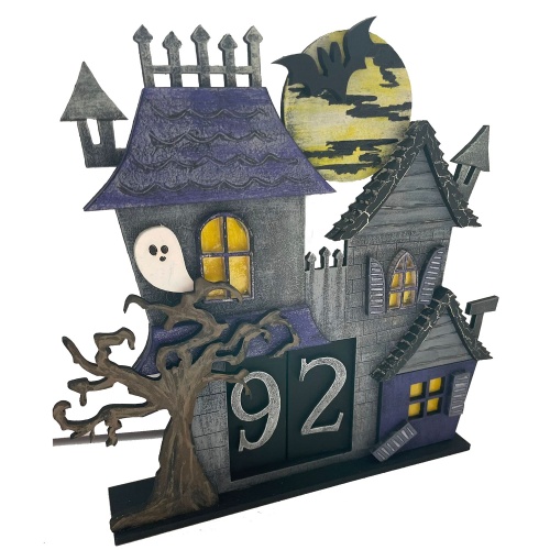 That's Crafty! Surfaces MDF Halloween Countdown - Haunted Mansion and ...