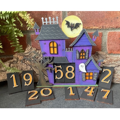 That's Crafty! Surfaces MDF Halloween Countdown - Haunted Mansion and ...