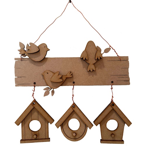That's Crafty! Surfaces MDF Hanger - Three Little Birds | Thats Crafty