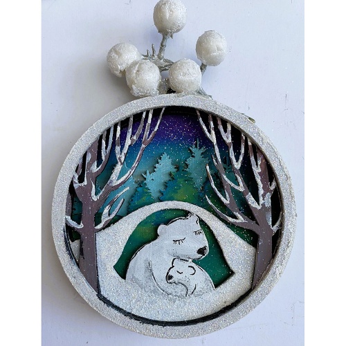 That's Crafty! Surfaces MDF Layering Ornament - Bears | Thats Crafty