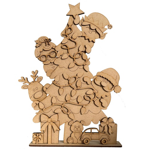 That's Crafty! Surfaces MDF Upright - Christmas Characters Tree | Thats ...